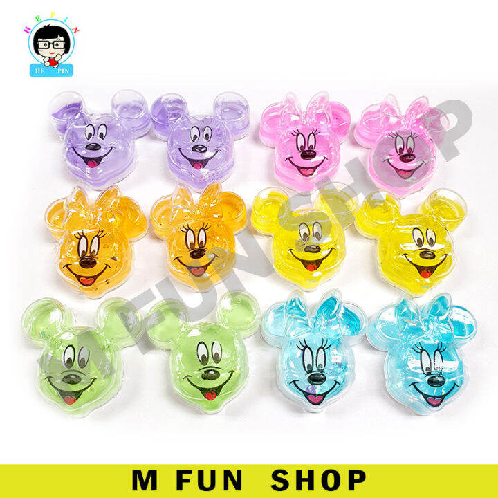 *Ready Stock* 12Pcs Cute Colorful Mickey Mouse Design Slime Non-toxic ...