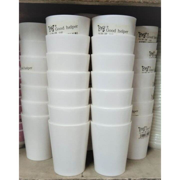 W-38 GOOD HELPER (MAKAPAL) Melamine White Glass/Cup -BASO- (3.5 inches ...