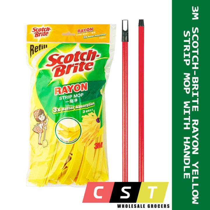 3M SCOTCH-BRITE Rayon Yellow Strip (Mop with Handle) | Lazada