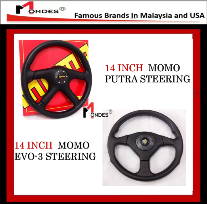 14'' Inch Momo Putra & Evo 3 Sport Steering 4 Stroke Universal 14 Inch ...