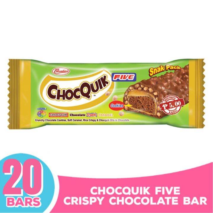 Chocquik Five Chocolate Bar 25g - Pack of 20s | Lazada PH