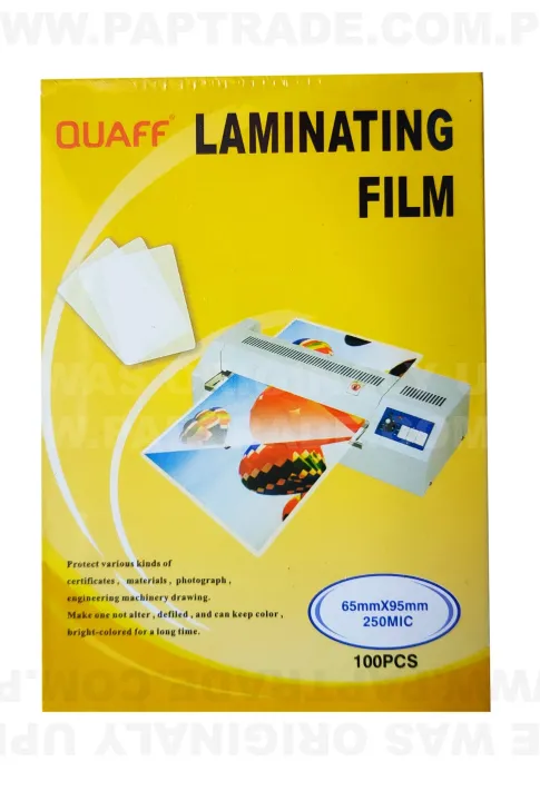 QUAFF LAMINATING FILM 65 X 95 mm 250 Micron | Lazada PH