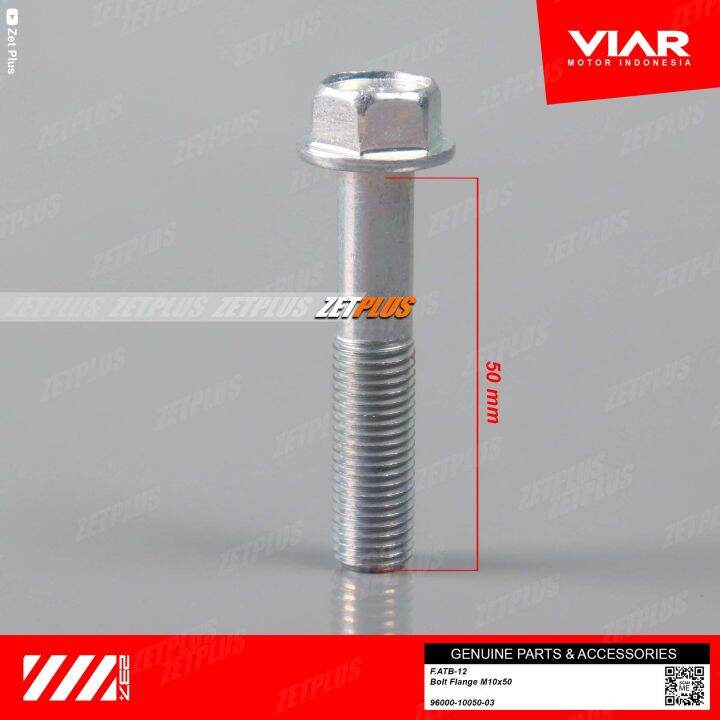 BAUT SHOCK ABSORBER M10 x 50 ATV RAZOR (BAGIAN BAWAH) /flange bolt ...