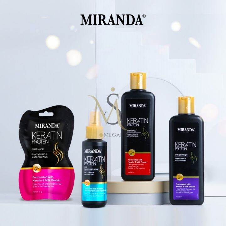 Miranda Keratin Pro Hair Shampoo 200ml Conditioner 200ml Smoothing ...