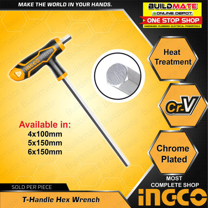 INGCO T-Handle Hex Wrench SOLD PER PIECE •BUILDMATE• IHT | Lazada PH