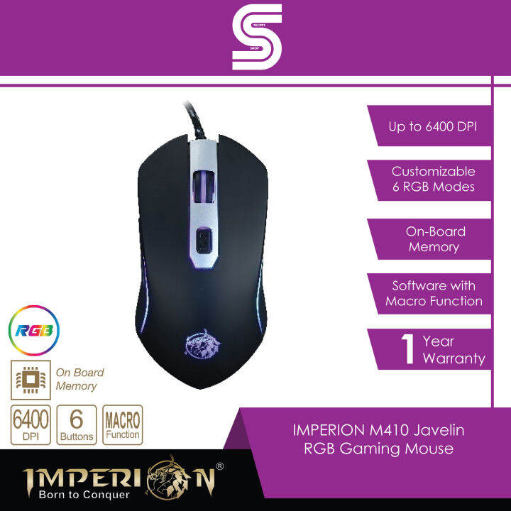IMPERION M410 Javelin RGB Gaming Mouse | Lazada