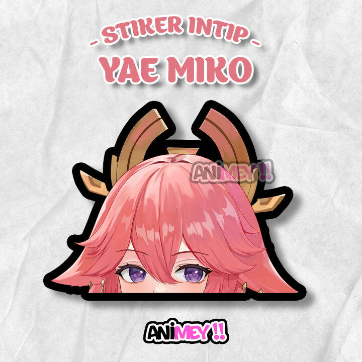 Stiker Intip Yae Miko Genshin Impact / Sticker Anime Waterproof ...