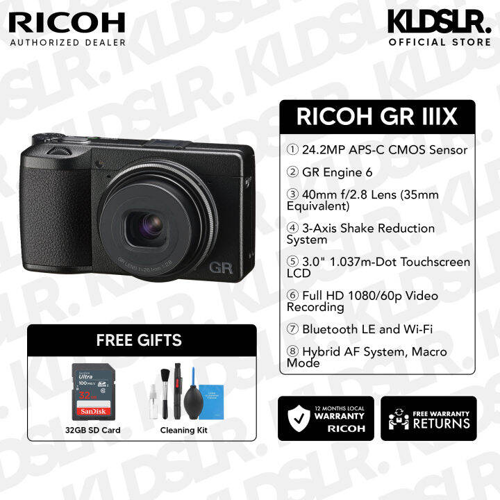 (READY STOCK) Ricoh GR III / GRIII / GR3 / GR IIIx / GRIIIX / GR3X Digital Compact Camera | Lazada
