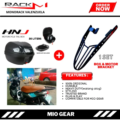 1 SET RACKM MONORACK motor bracket WITH TOP BOX for MIO GEAR-ORIGINAL ...