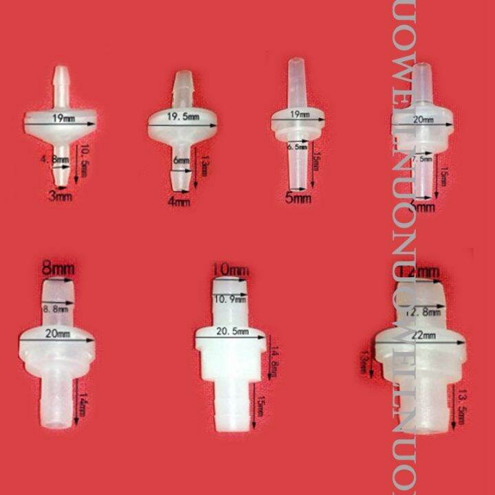 10pcs/Mini Check Valve Plastic One Way Non Return Water Inline Fluids ...