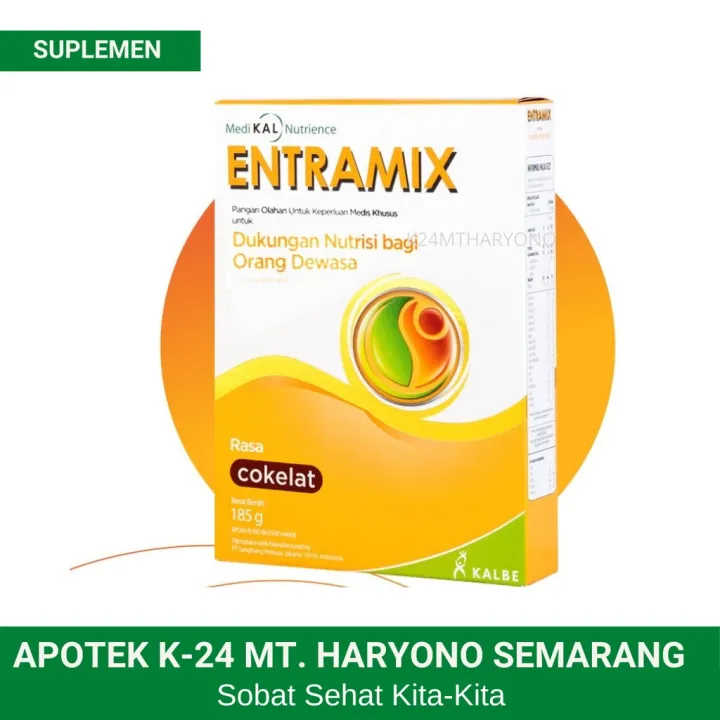 Entramix 185 Gram Cokelat Vanilla Susu Tinggi Protein - Nutrisi Lengkap ...