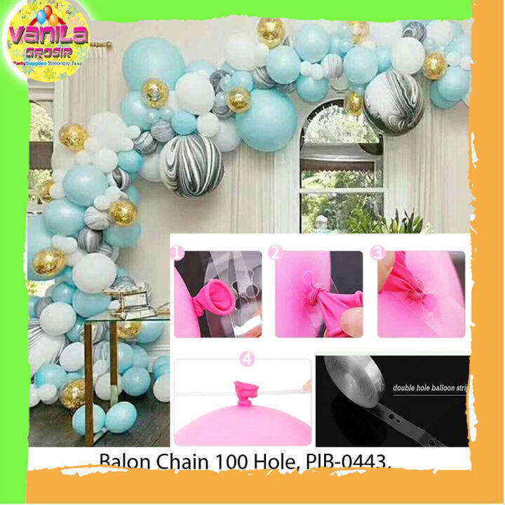 Chain balloon, chain balon, kait balon, strip tape balon, dekorasi ...