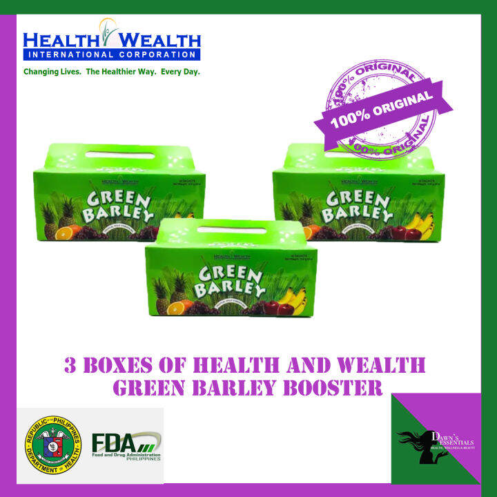 Health and Wealth Green Barley Booster 3 BOXES | Lazada PH