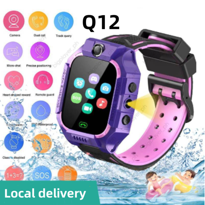 Q12 Children's Smart Watch Touchable Control Screen SOS GPS Anti-loss ...
