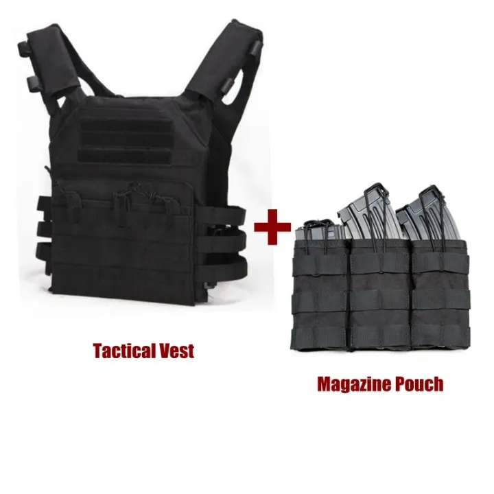 ใหม่กลางแจ้ง JPC เสื้อกั๊ก 2 ชิ้น EVA Pad SAPI Shock Plate Carrier ...