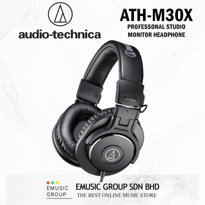 Audio Technica ATH-M30X Professional Studio Monitor Headphones (Audio ...