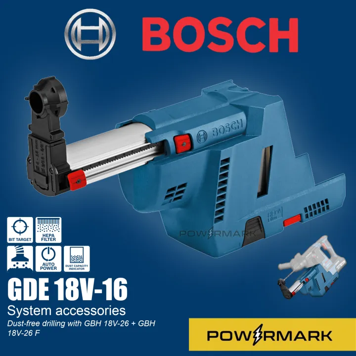 BOSCH GDE 18V-16 Cordless HEPA Dust Collector for GBH 18V-26 [POWERMARK ...