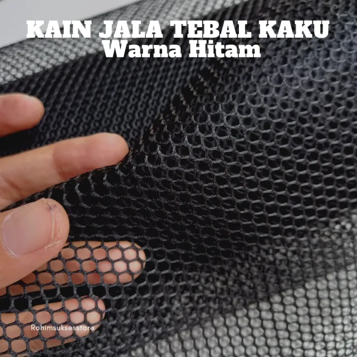 KAIN JALA Jaring Kaku Tebal Kasar Eceran Meteran Murah Warna Hitam ...