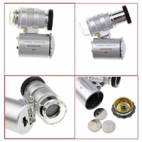 Mini Mikroskop 60X / Kaca Pembesar-60x Mini Microscope Senter ...