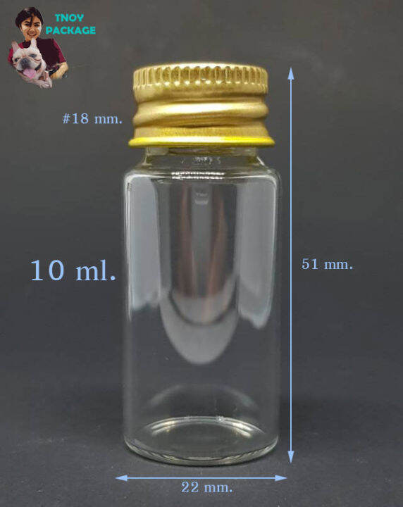 ขวด 10 มล. (25ใบ) ขวดใส สีชา 10cc ขวดแก้ว 10ml + ฝาโลหะ / ฝาพลาสติก (น้ำหนัก 0.9กิโลกรัม) ร้าน ...