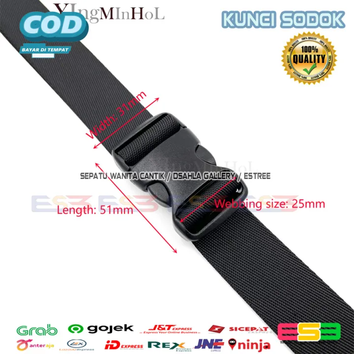 5 Lusin Kunci Sodok Tas / Kunci Gesper / Plastik Buckle / Cantolan GX 2 ...