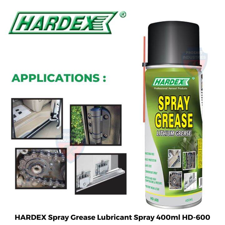 HARDEX Spray Grease Lubricant Spray 400ml HD-600 | Lazada