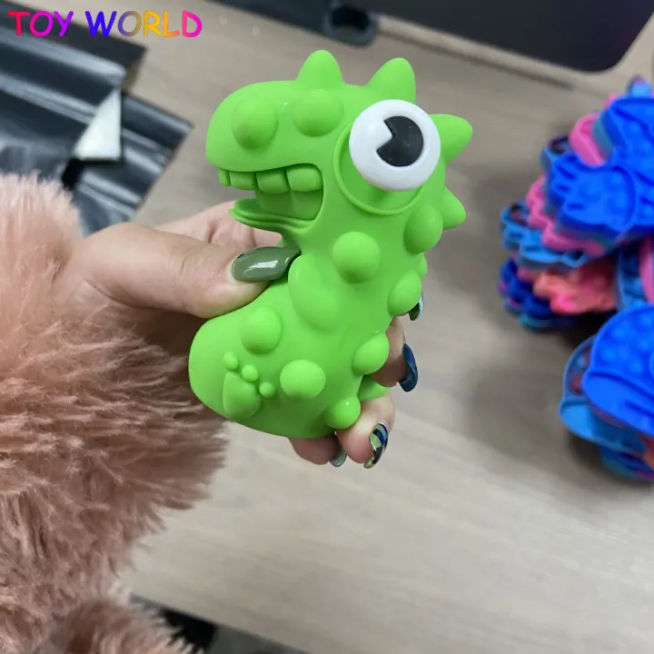 Dinosaur 3D Rainbow Silicone Bubble Ball Decompression Ball Tiger Press ...