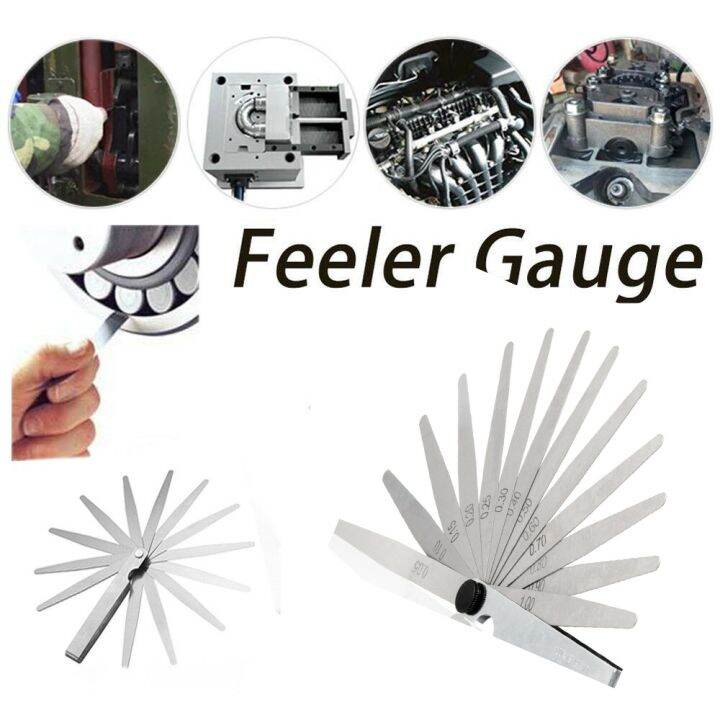 13 Blades Feeler Gauge Metric Gap Filler 0.05mm 1mm Thickness Gage For Measurment Tool Filler ...