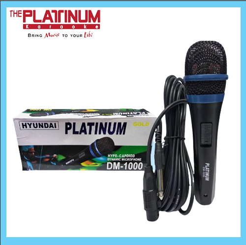 MICROPHONE HYUNDAI PLATINUM DM-1000 CAPDIOD DYNAMIC KARAOKE | Lazada PH
