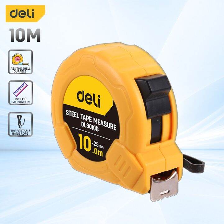 Deli Tape Measure Industrial Measuring Tape 2m|3m|3.5m|5m|7.5m|10m With metric Coated blade ...