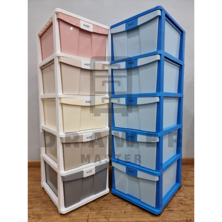 KGY 5018 Super Large 5 Tier Plastic Drawer / Amari Plastik Besar 5 ...