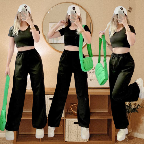 New Elegant Best Seller Trendy Croptop And Cargo Pants High Quality ...