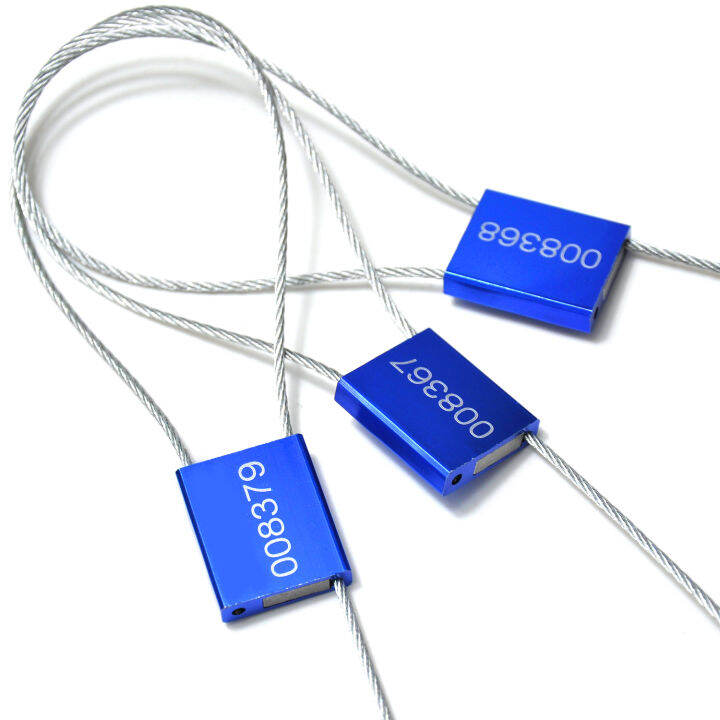 Security Cable Seals with Serial Numbers Pull Tight Steel Wire Seal ...