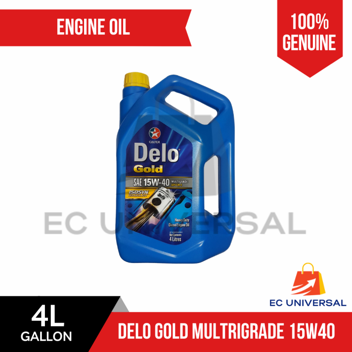 Caltex Delo Gold MG 15W40 Multigrade SAE 15W40 Diesel Engine Oil 4 ...