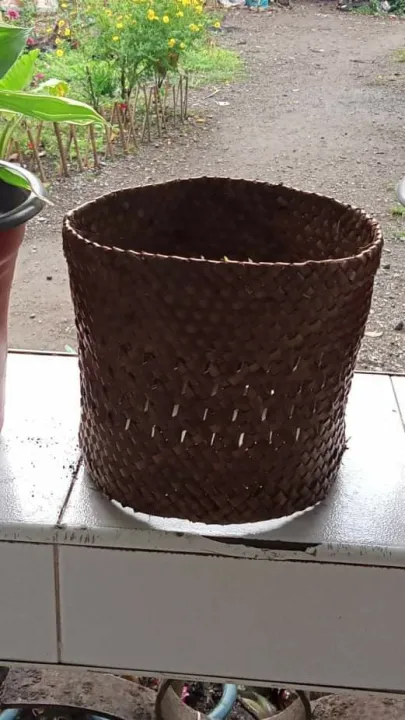 Sale! Native banig plant pot decor/cover for a 10-inch pot | Lazada PH