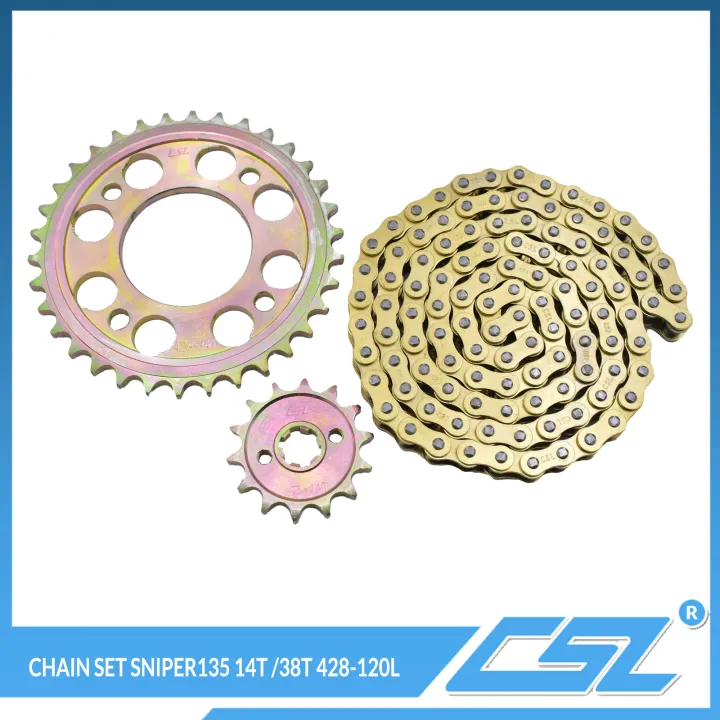CSL Motor Parts Japan Quality Chain Set for Yamaha Sniper 135 14T/38T ...
