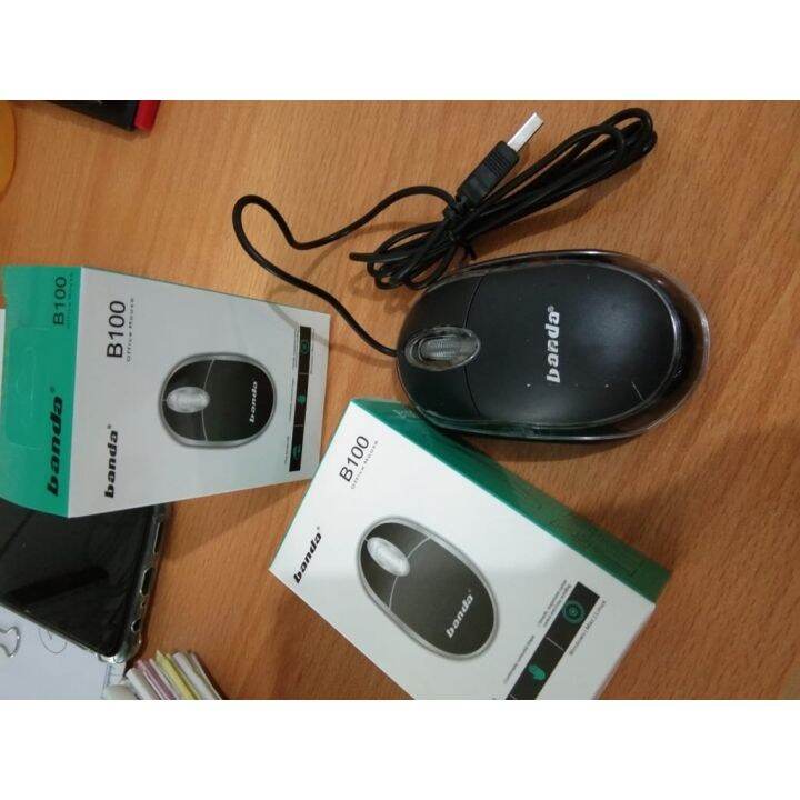JSA Shop - Mouse banda B100 cable | Lazada Indonesia