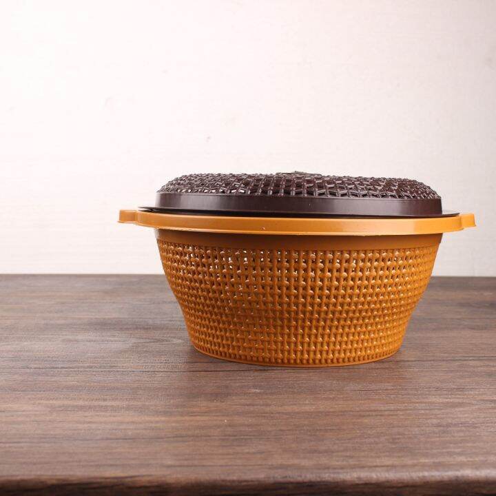 TEMPAT NASI TUTUP/BAKUL NASI/WAKUL SERBAGUNA LOTUS COKLAT | Lazada ...