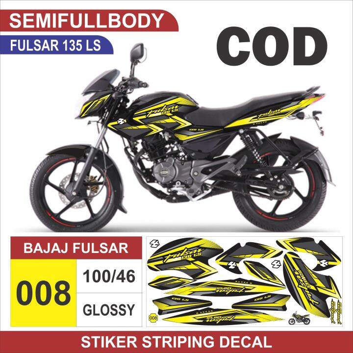 Sticker striping decal Bajaj Pulsar 135 LS Variasi | Lazada Indonesia
