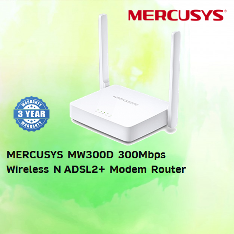 Mercusys Powered By TP-Link MW300D Wireless ADSL Streamyx / Unifi Lite ...