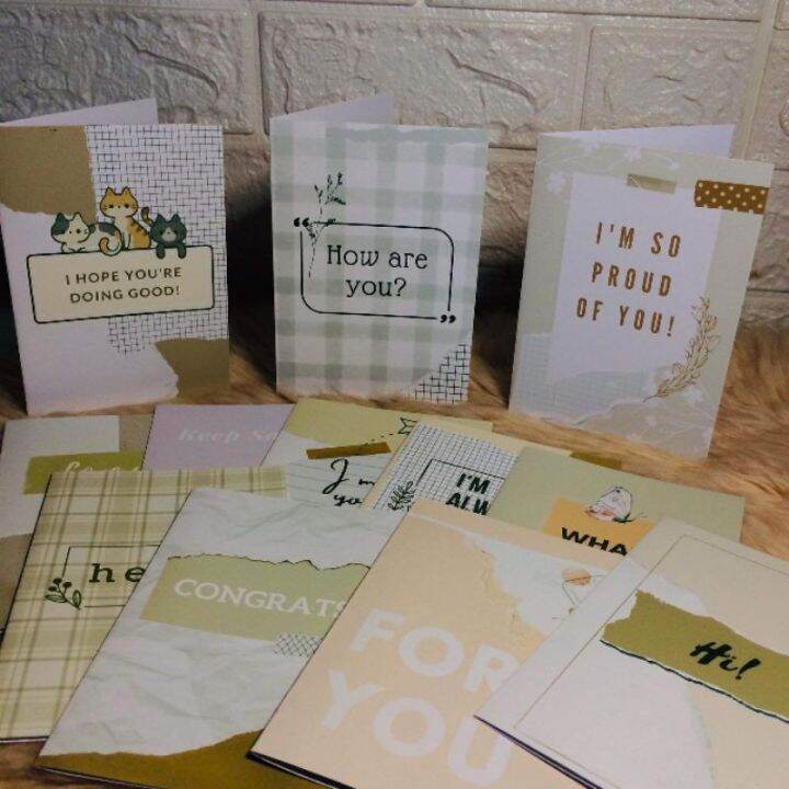 Aesthetic Greeting Cards For You! hi hello how are you cards | Lazada PH