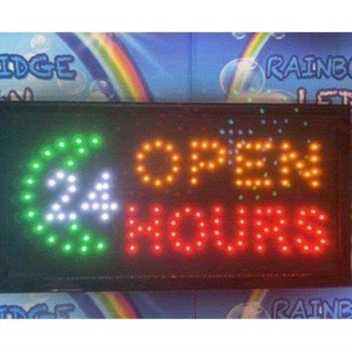 Open 24 Hours LED Signage Animated Flashing LED Signs | Lazada PH