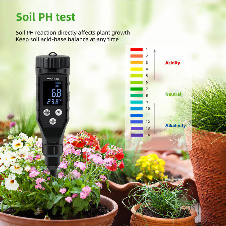Aideepen Digital Soil pH Meter for Gardeners Soil Direct pH Tester for ...