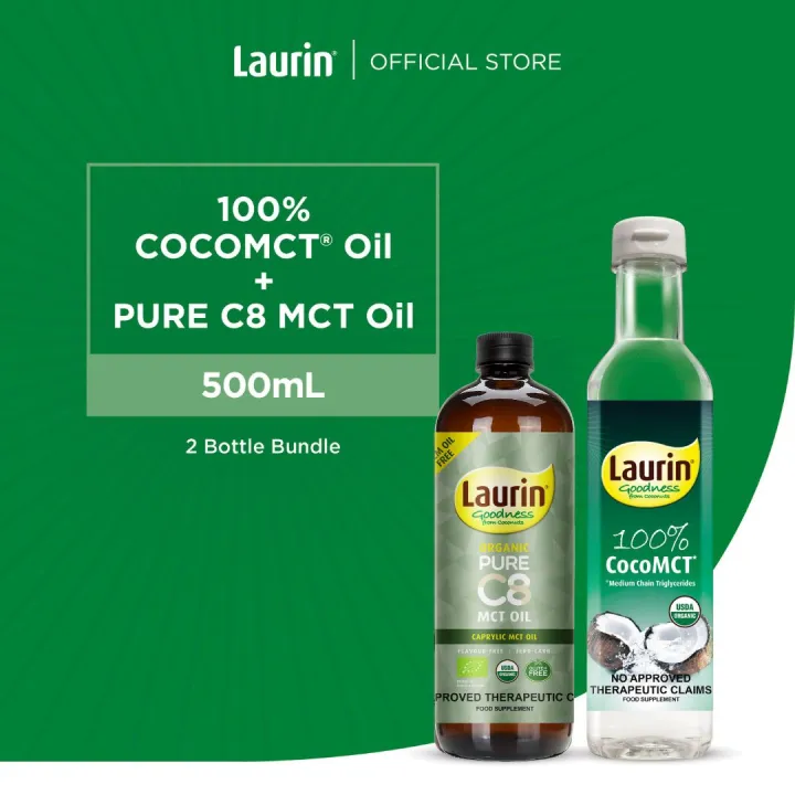 Laurin Pure C8 MCT Oil 500mL & Laurin 100% Coco MCT 500mL | Lazada PH