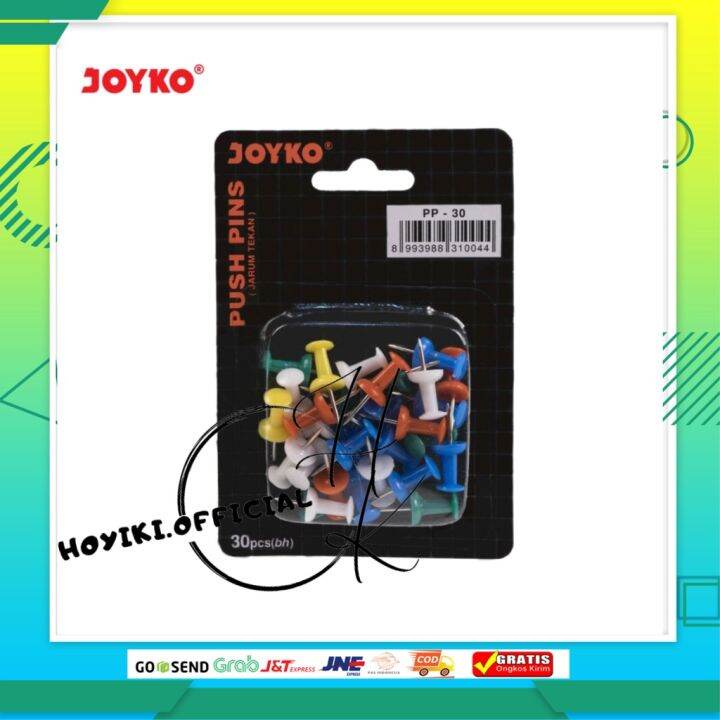 JOYKO Push Pin / Jarum Tekan / Paku Pin Joyko PP-30 Klip Kertas Paku ...