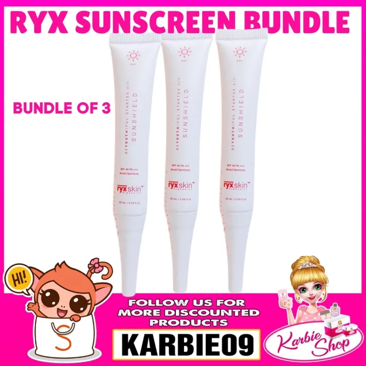 orig RYX SUNSCREEN/SUNSHIELD bundle of 3 New Formula | Lazada PH