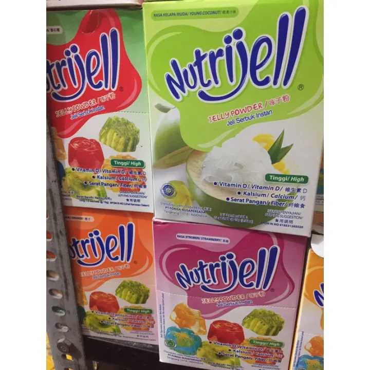 NUTRIJELL JELLY POWDER 1 dus isi 12 x 15 Gram Nutrijel Bubuk jelly ...