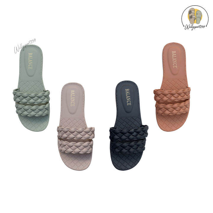 Sandal Selop Wanita Jelly Kepang Balance sendal selop model tali kepang ...