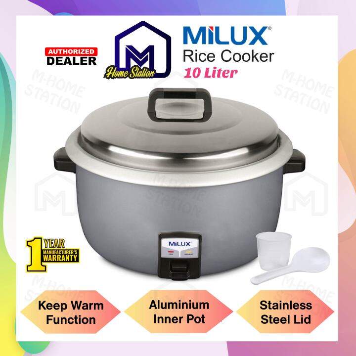 Milux Electric Big Rice Cooker 10L MRC-5200 MRC5200 Periuk Nasi Besar Elektrik Restoran MRC-5100 ...