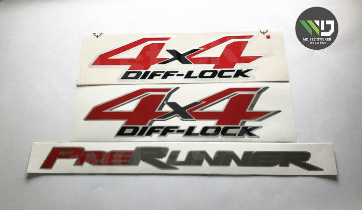 สติกเกอร์ 4x4 DIFF-LOCK / PRERUNNER สำหรับ TOYOTA REVO **1 ชุด มี 2 ...